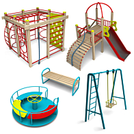 Game complex Boat - Playground - 3D model