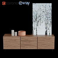 Curtain wall unit BoConcept "Lugano" - Sideboard & Chest of drawer - 3D ...