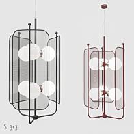 Masiero Papilio S 3 P Chandelier - Pendant light - 3D model