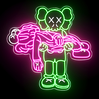 Kaws Neon Sign - Neon - 3D model