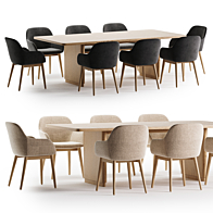 nikari arkipelago table & nikari academia chair - Table + Chair - 3D model