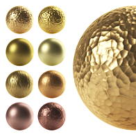 Gold Textures Set 002 - Metal - 3D model