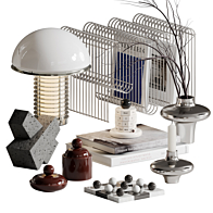 Decorative set with Fonte Table Lamp - Decorative set - 3D model
