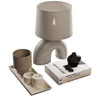 Decorative set with Fonte Table Lamp - Decorative set - 3D model