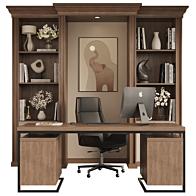 Mo Bridge desk set - Office furniture - 3D model