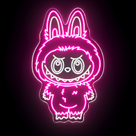 Labubu Neon Sign - Neon - 3D model