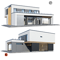 Modern modular house - Building - 3D model