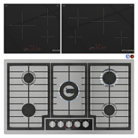 White Cooktop - Kitchen appliance - 3D model