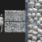 Gabion Riverstone - Fence - 3D model