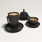 Coffee set - Food and drinks - 3D model