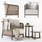 Flexform Tosca & Jiff - Arm chair - 3D model