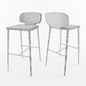 Wrap H75 Stool by MIDJ in Italy - Chair - 3D model