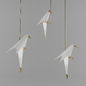 Origami bird light - Pendant light - 3D model