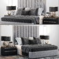 RH Modena Vertical Channel Panel Fabric Platform Bed - Bed - 3D model
