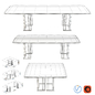 Meridiani Tables Charlie Rectangle - Table - 3D model
