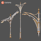 Street lamp pattern detailed - Street lighting - 3D model