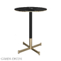 TABLE HIGH MARBLE GLASS / BLACK METAL 46AS-HT5341-BL Garda Decor ...