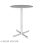 TABLE HIGH MARBLE GLASS / BLACK METAL 46AS-HT5341-BL Garda Decor ...