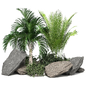 Stone + Bush Pack 16 - Outdoor - 3D model