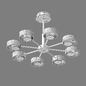OM Ceiling lamp Eurosvet 90244/8 black / gold JET - Pendant light - 3D ...