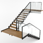 Modern interior stair 09 - Staircase - 3D model