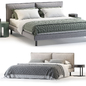 Meridiani Oliver Bed - Bed - 3D model