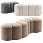 Baco Pouf / Meridiani - Other soft seating - 3D model