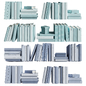 7colors monochrome books set - Books - 3D model