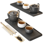 Japanese minimalist ceramic tea set Etsy - Tableware - 3D model