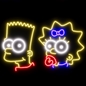 Neon Simpsons Family - Neon - 3D model