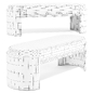 Parla: Hug - Bench - Other soft seating - 3D model