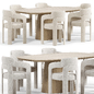Umi Chair, Shima Dining Table by Barli - Table + Chair - 3D model