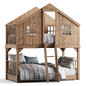 Tree House Twin-Over-Twin Bunk Bed - Bed - 3D model
