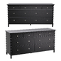 Topia 8-Drawer Dresser Black Wood - Sideboard & Chest of drawer - 3D model