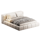 Tufted Bed Chenille Helios Cream - Bed - 3D model