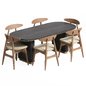 CH33P Chair and Table - Table + Chair - 3D model