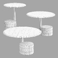 Morica champignon coffee table - Table - 3D model