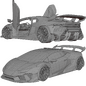 Lamborghini Huracan costom body kit - Ground Transport - 3D model