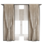 Rod Curtain with Roman 152 corona - Curtain - 3D model