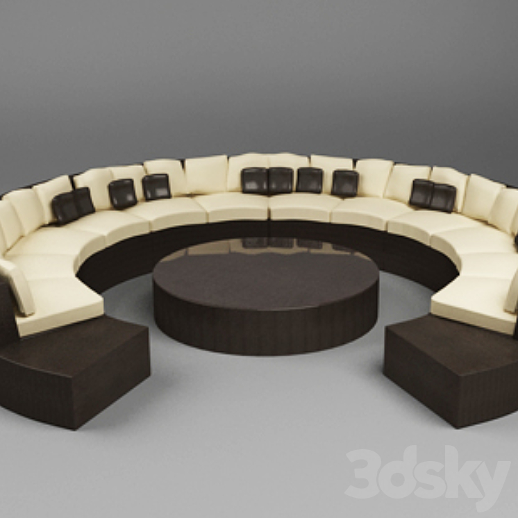 sofa round - Sofa - 3D model