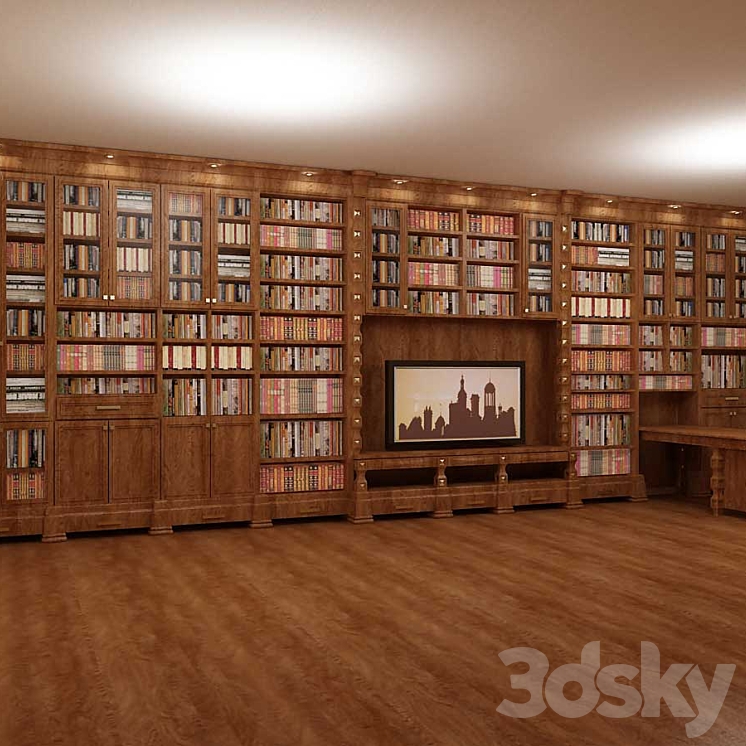 Library - Wardrobe & Display cabinets - 3D model