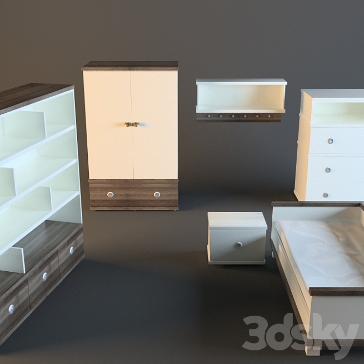 children's furniture Hulsta Casalino - Full furniture set - 3D model
