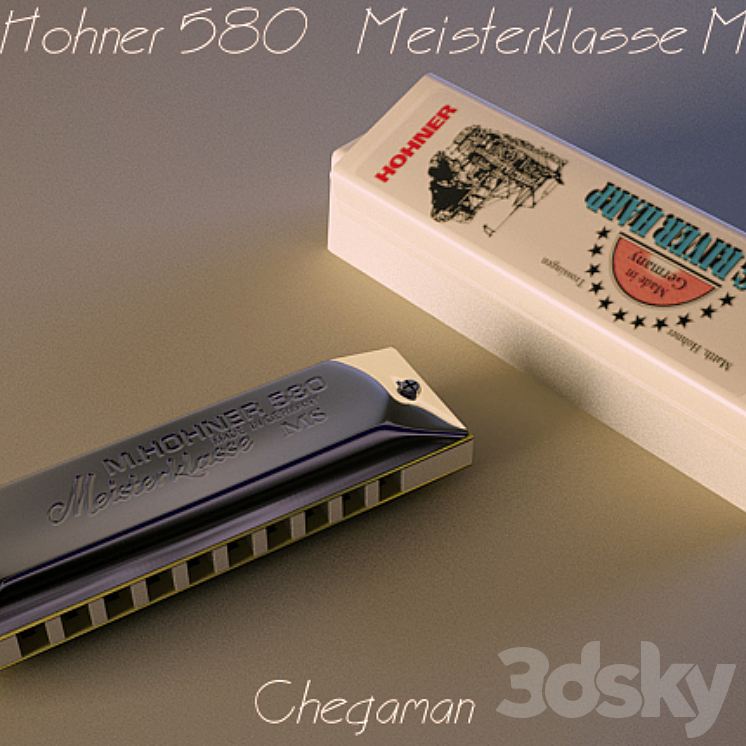 HOHNER Meisterklasse MS 580 - Musical instrument - 3D model