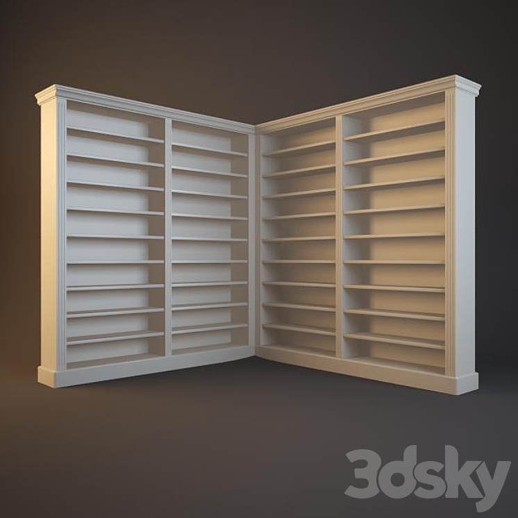 Library - Wardrobe & Display cabinets - 3D model