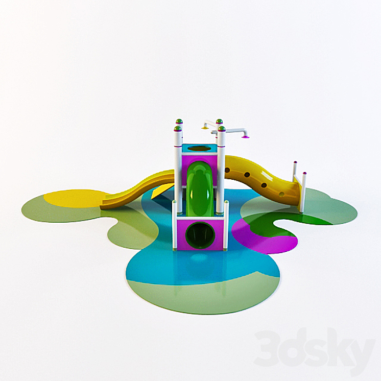 Childs slide 4 - Playground - 3D model