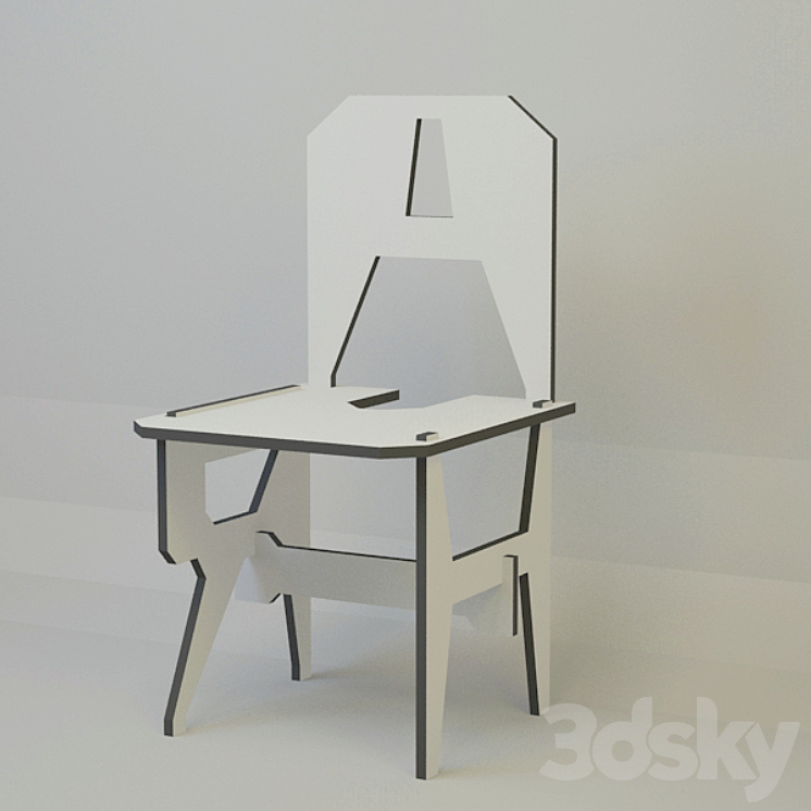 The word Chair - Chair - 3D model