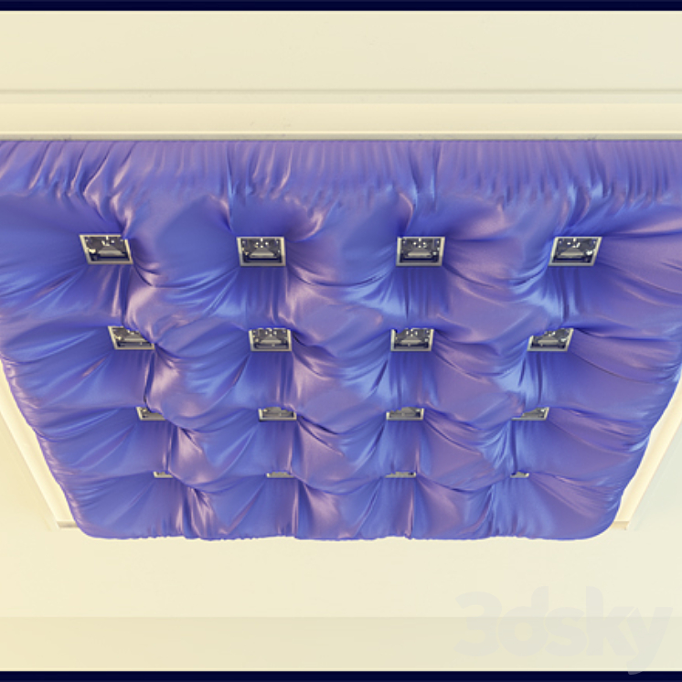 ceiling drapery - Curtain - 3D model