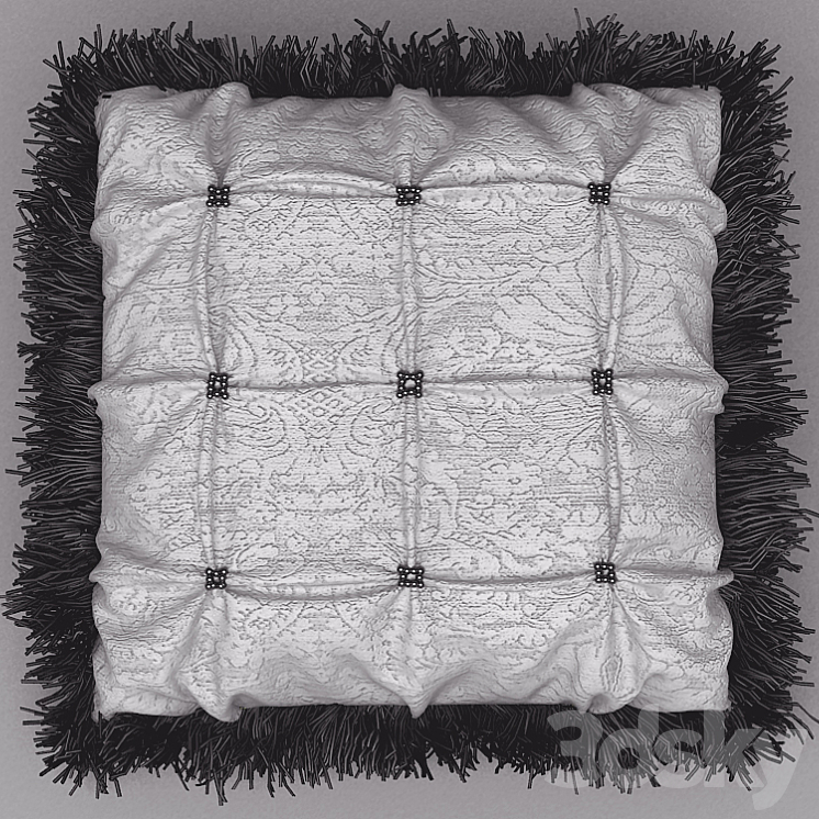 Pillow with fringed - Pillows - 3D model