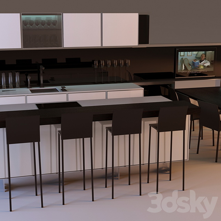 porsche design by poggen pohl - Kitchen - 3D model