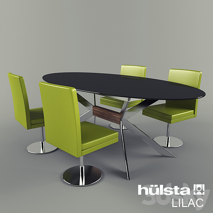 Hulsta / LILAC - Table + Chair - 3D model